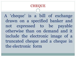 Negotiable instruments | PPTX