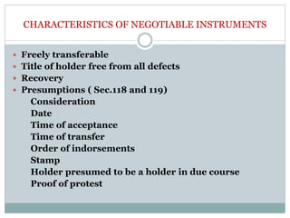 Negotiable instruments | PPTX