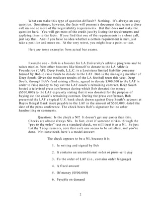 Negotiable instruments bar exam guide(2) | PDF