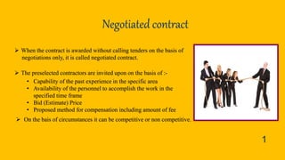 Negotiated contracts | PPTX