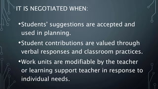 Negotiated curriculum | PPTX