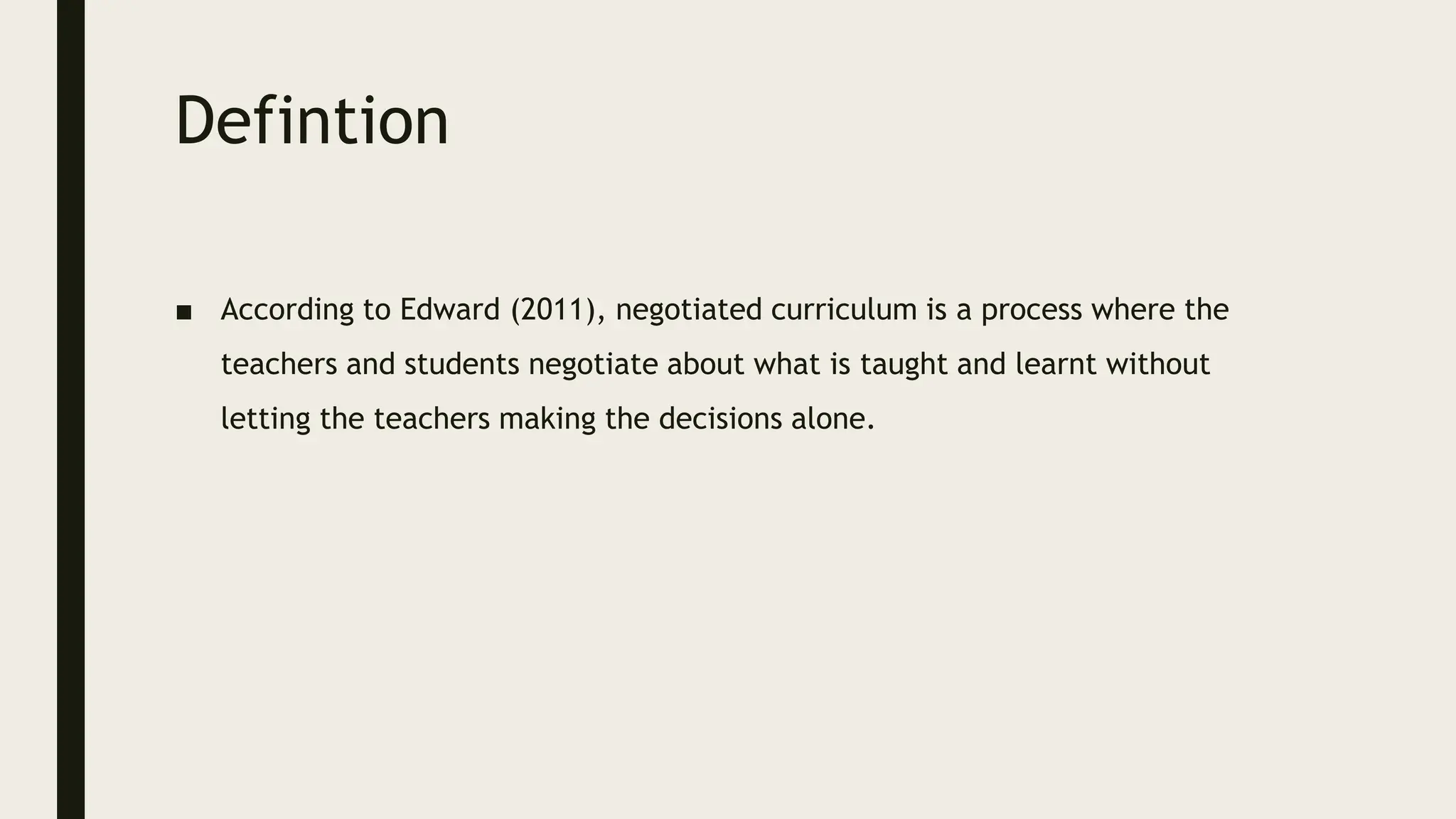 NEGOTIATED CURRICULUM simple meaning and understanding | PPTX