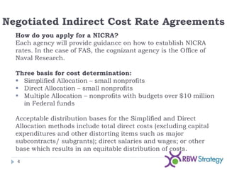 Negotiated Indirect Cost Rate Agreement (NICRA) | PPTX