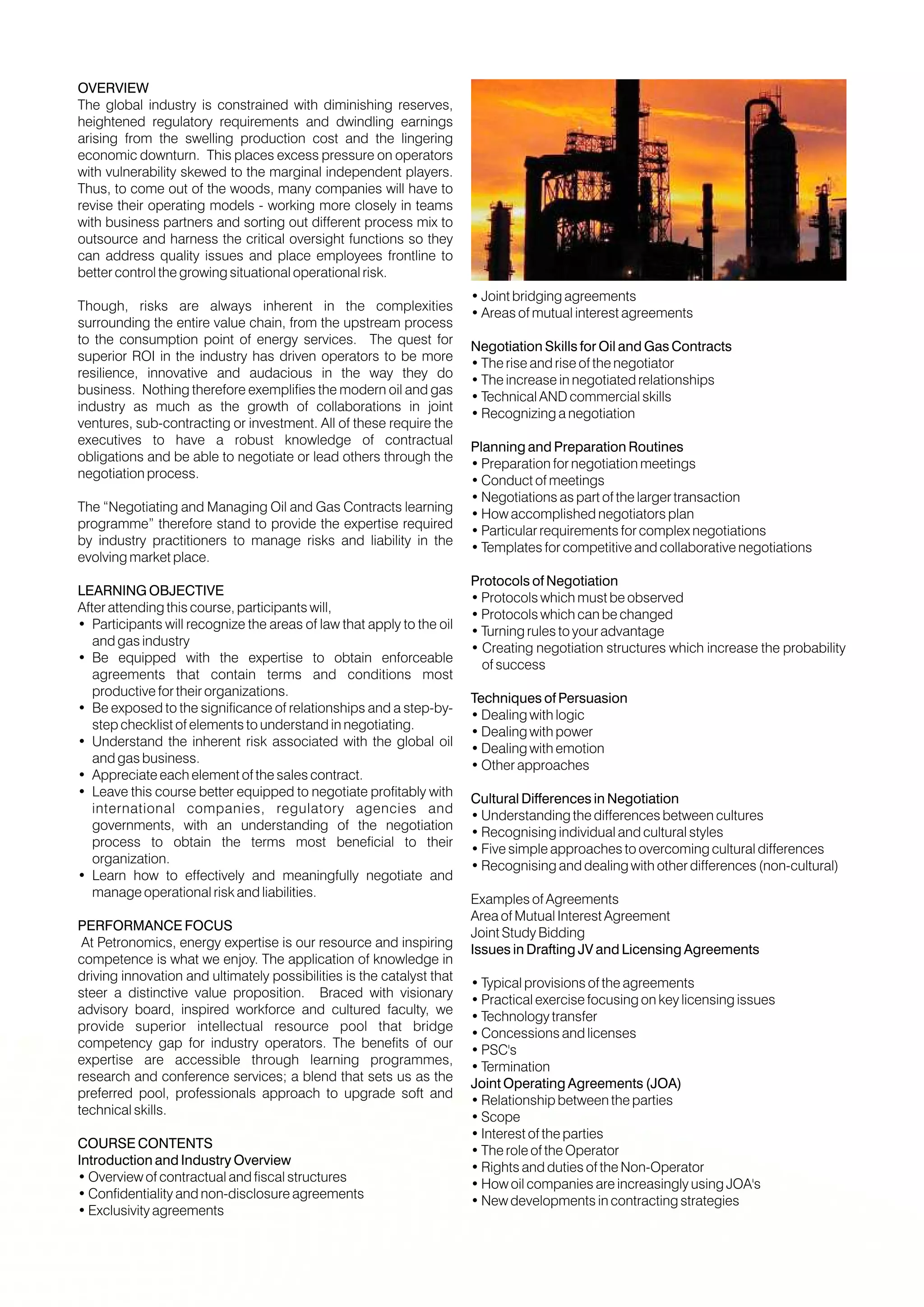 Negotiating and managing oil & gas contracts | PDF