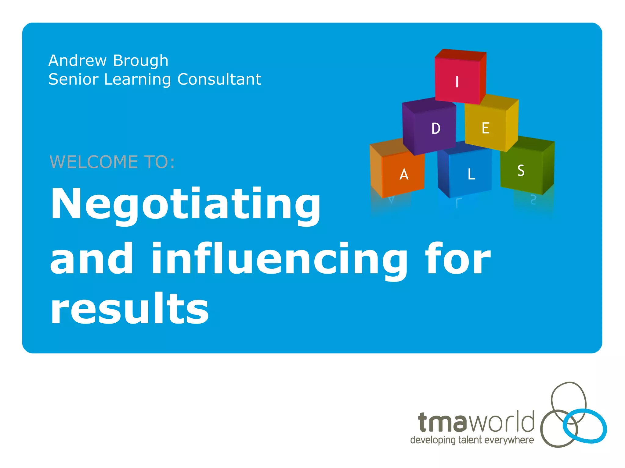 Negotiating and Influencing for Results | PDF