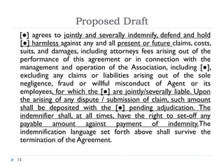 Negotiating investor interest in indemnity clauses | PPT