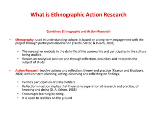 Negotiating methodological minefields in conducting ethnographic action ...