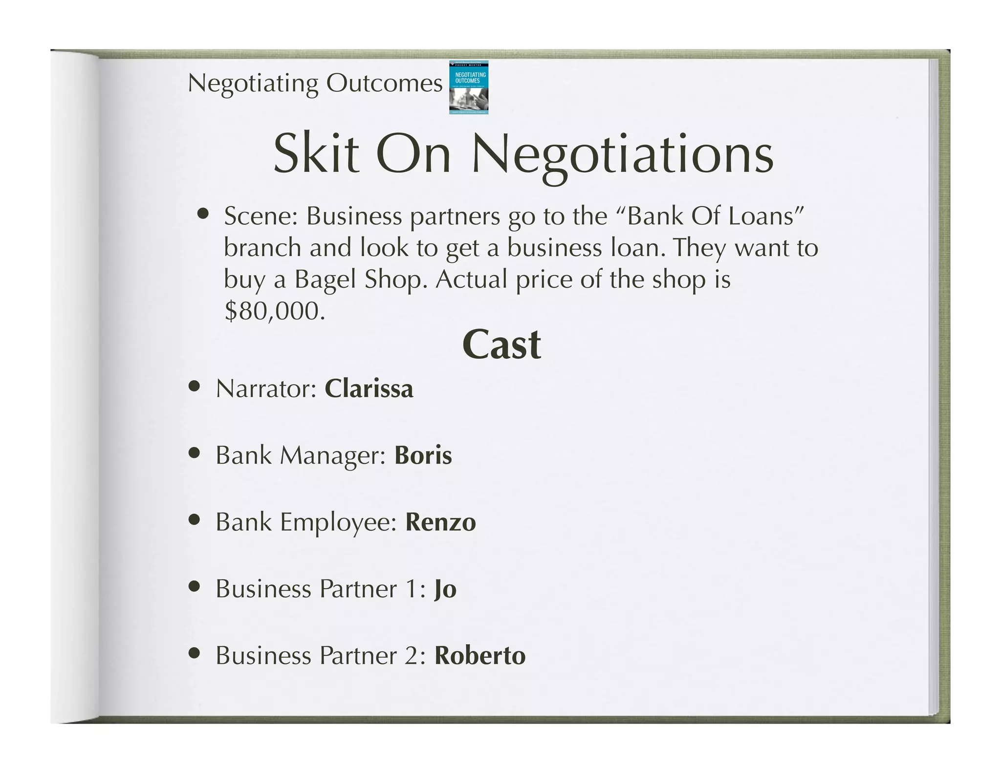Negotiating outcomes presentation pp | PDF