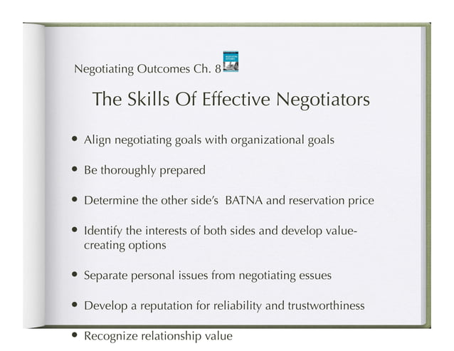Negotiating outcomes presentation pp | PPT