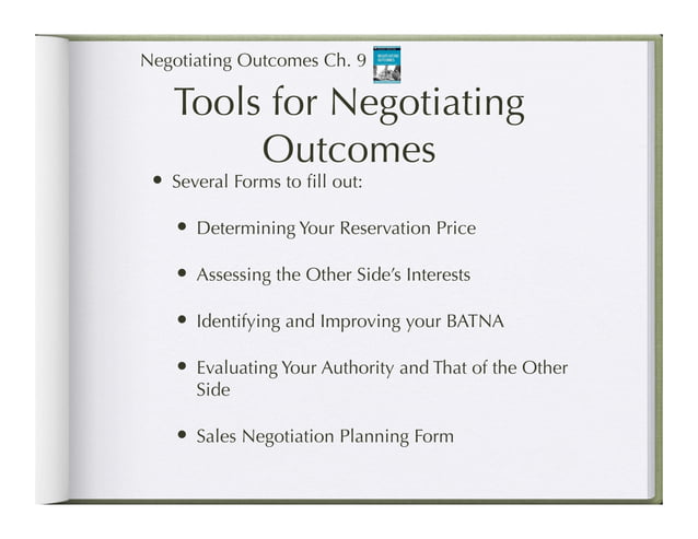 Negotiating outcomes presentation pp | PPT