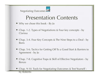 Negotiating outcomes presentation pp | PDF