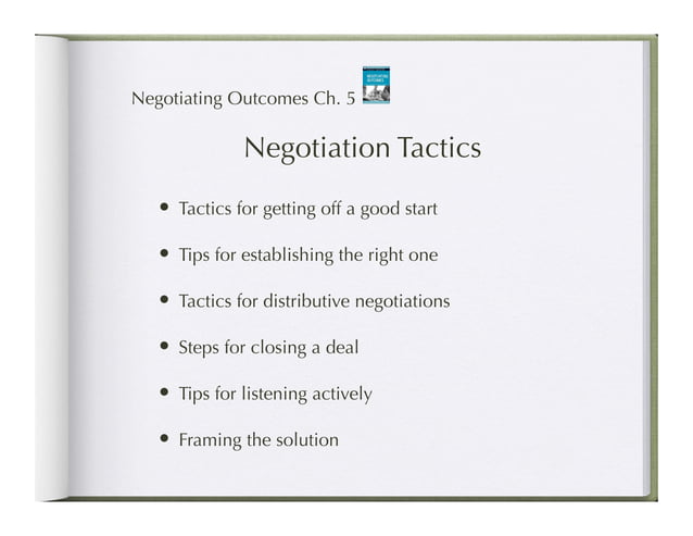 Negotiating outcomes presentation pp | PPT