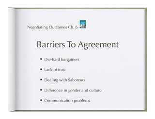 Negotiating outcomes presentation pp | PDF