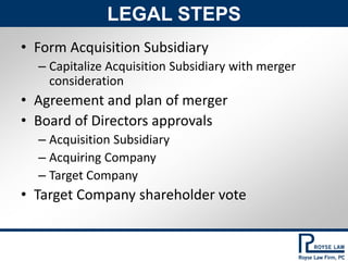 Negotiating Reverse and Forward Triangular Mergers | PPTX