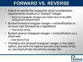 Negotiating Reverse and Forward Triangular Mergers | PPTX