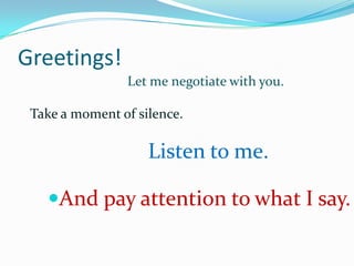 Negotiating strategies and techniques | PPTX