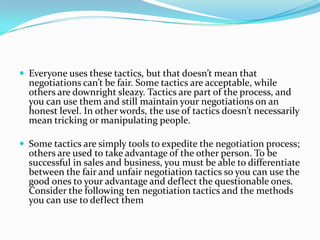 Negotiating strategies and techniques | PPTX