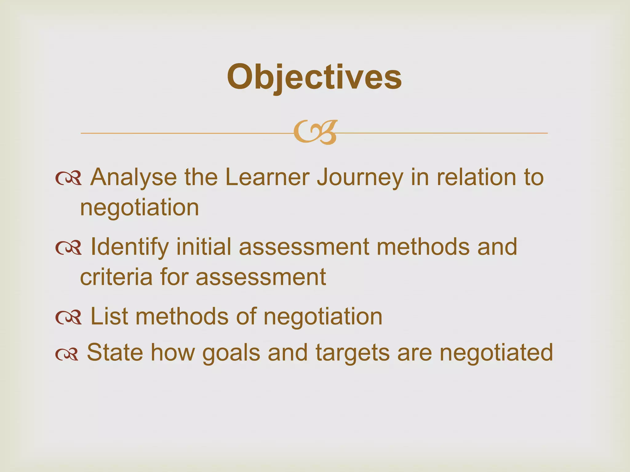 Negotiating with learners | PPTX