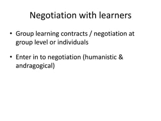 Negotiating with learners_powerpoint | PPTX