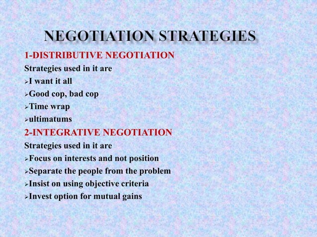 Negotiation | PPTX
