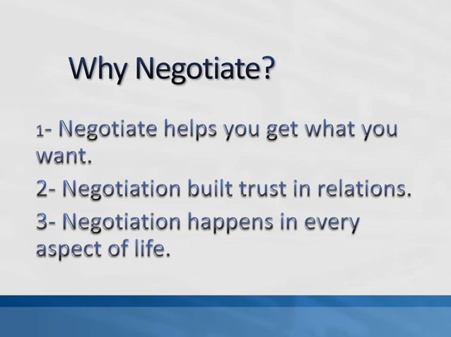 Effective Negotiation Skills | PPT