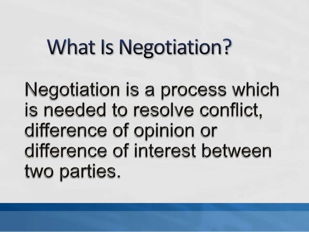 Effective Negotiation Skills