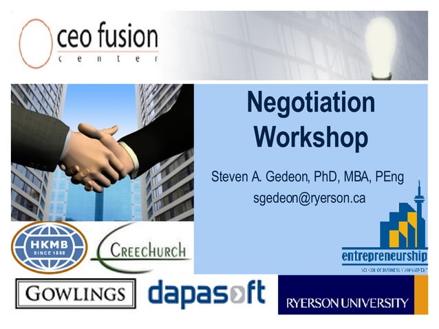 Negotiation for Mutual Gain | PPT
