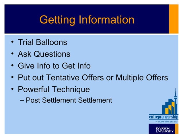 Negotiation for Mutual Gain | PPT