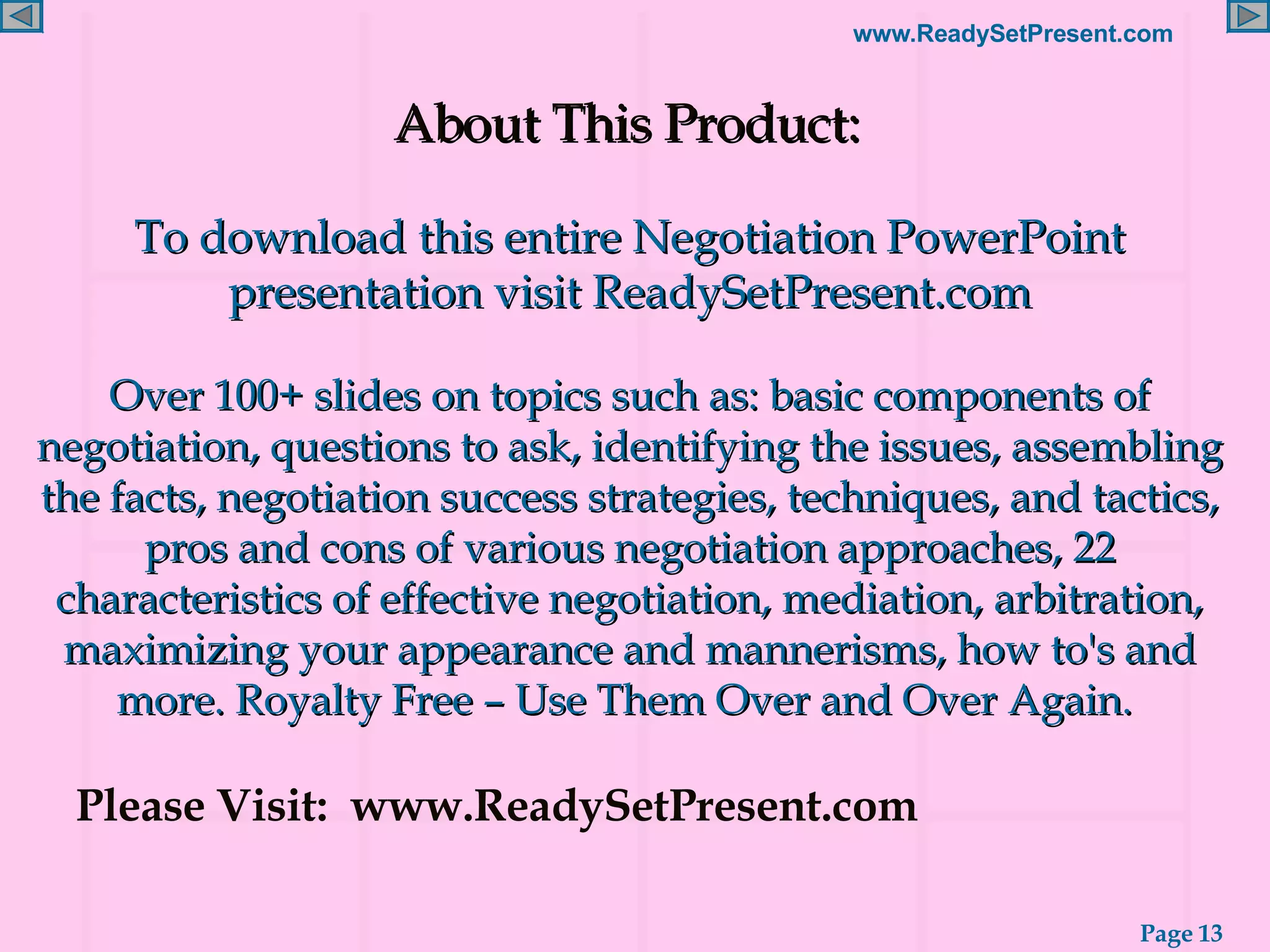 NEGOTIATION POWERPOINT | PPT