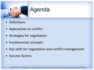 Negotiation and conflict resolution | PPTX