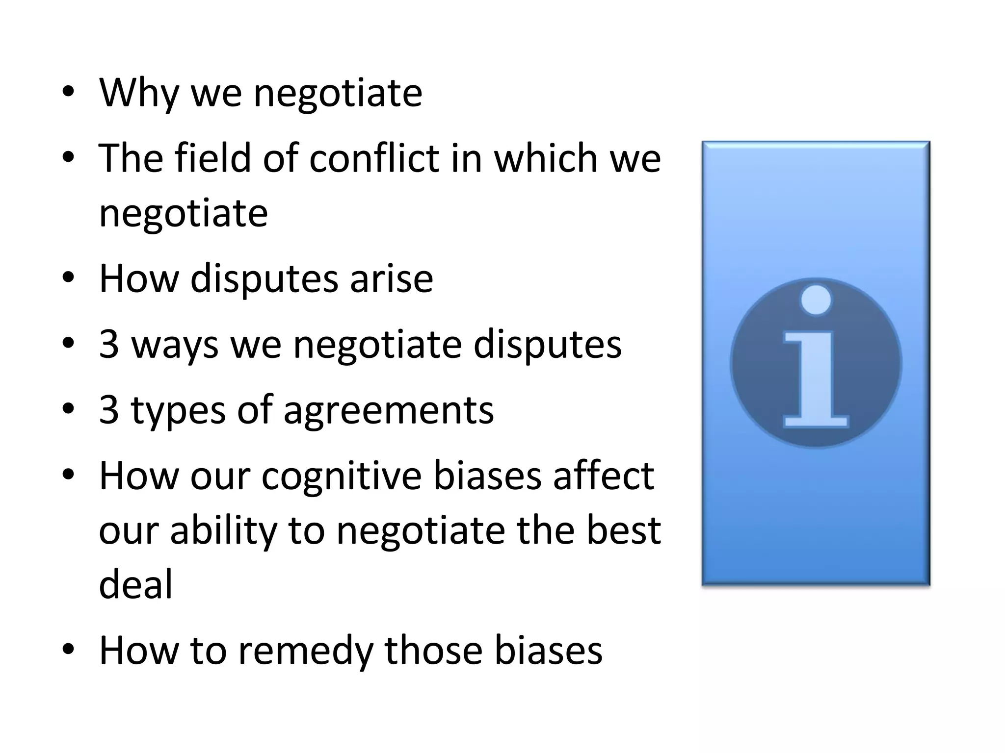 Negotiation And The Anatomy Of Conflict | PPT