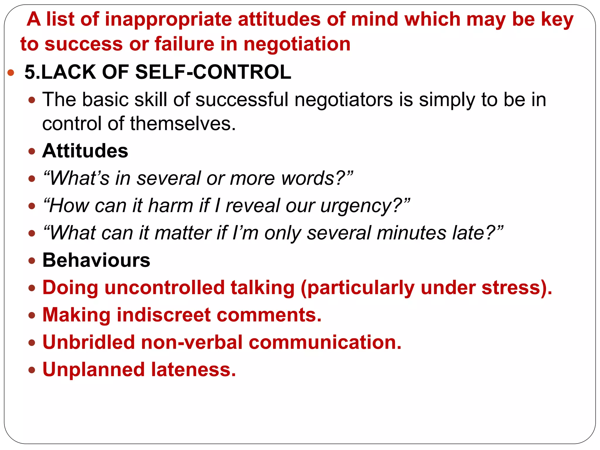 Negotiation attitudes behaviours decide failure to success | PPT