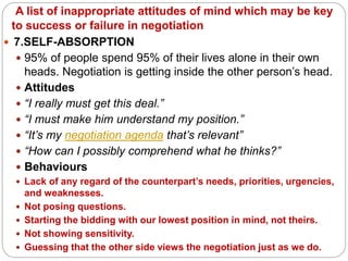 Negotiation attitudes behaviours decide failure to success | PPT