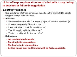 Negotiation attitudes behaviours decide failure to success | PPT