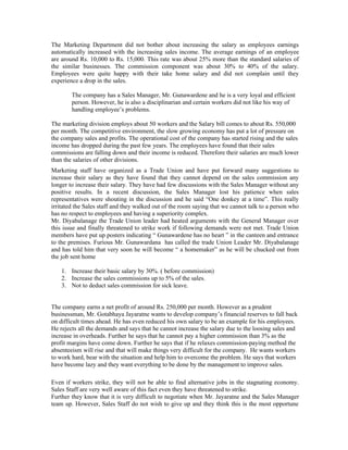 Negotiation Case by Maxwell Ranasinghe | DOC