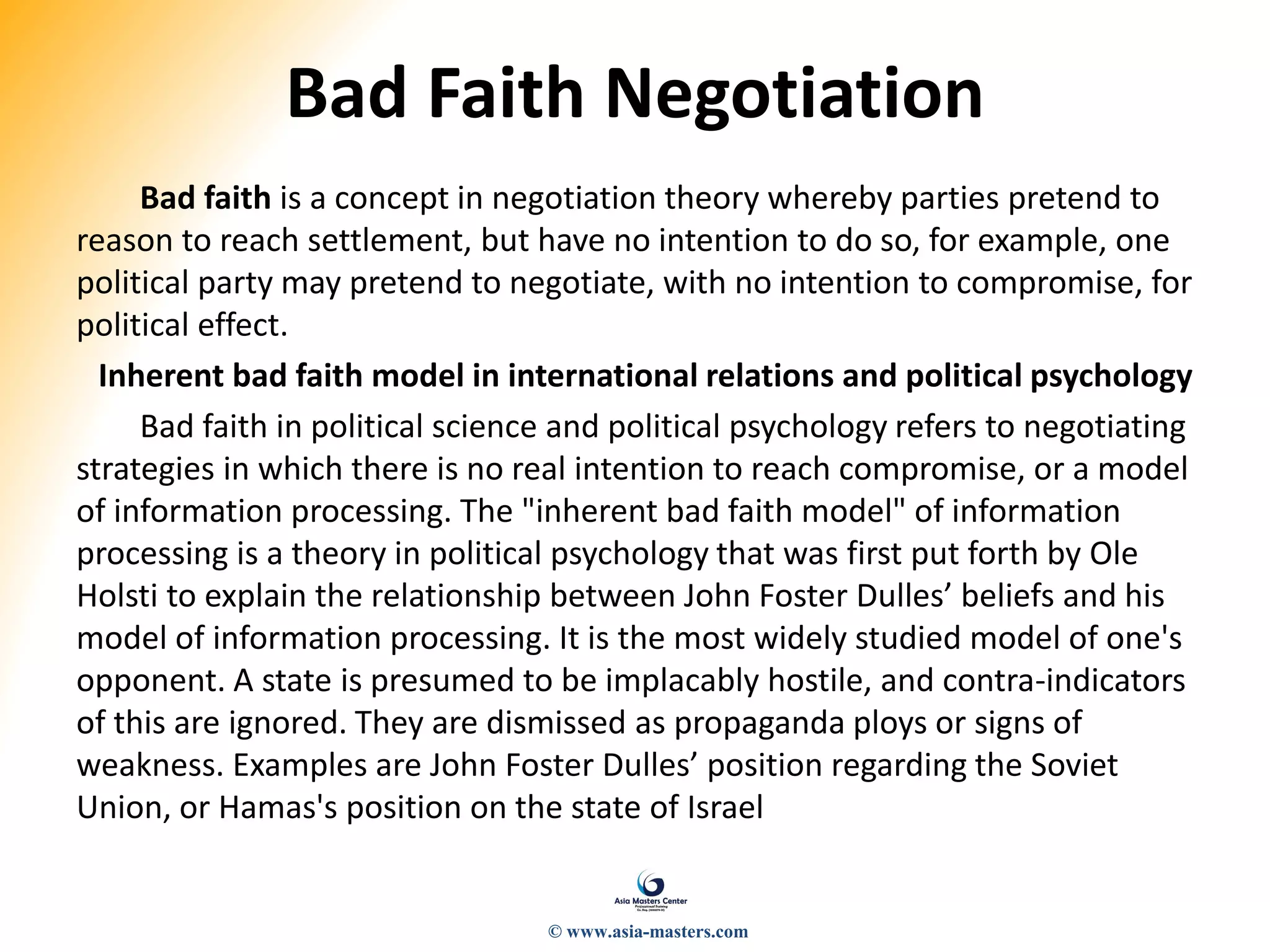 Negotiation & Conflict Management - Presentation Slides | PPTX