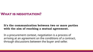 Negotiation Methods for the Procurement. | PPTX