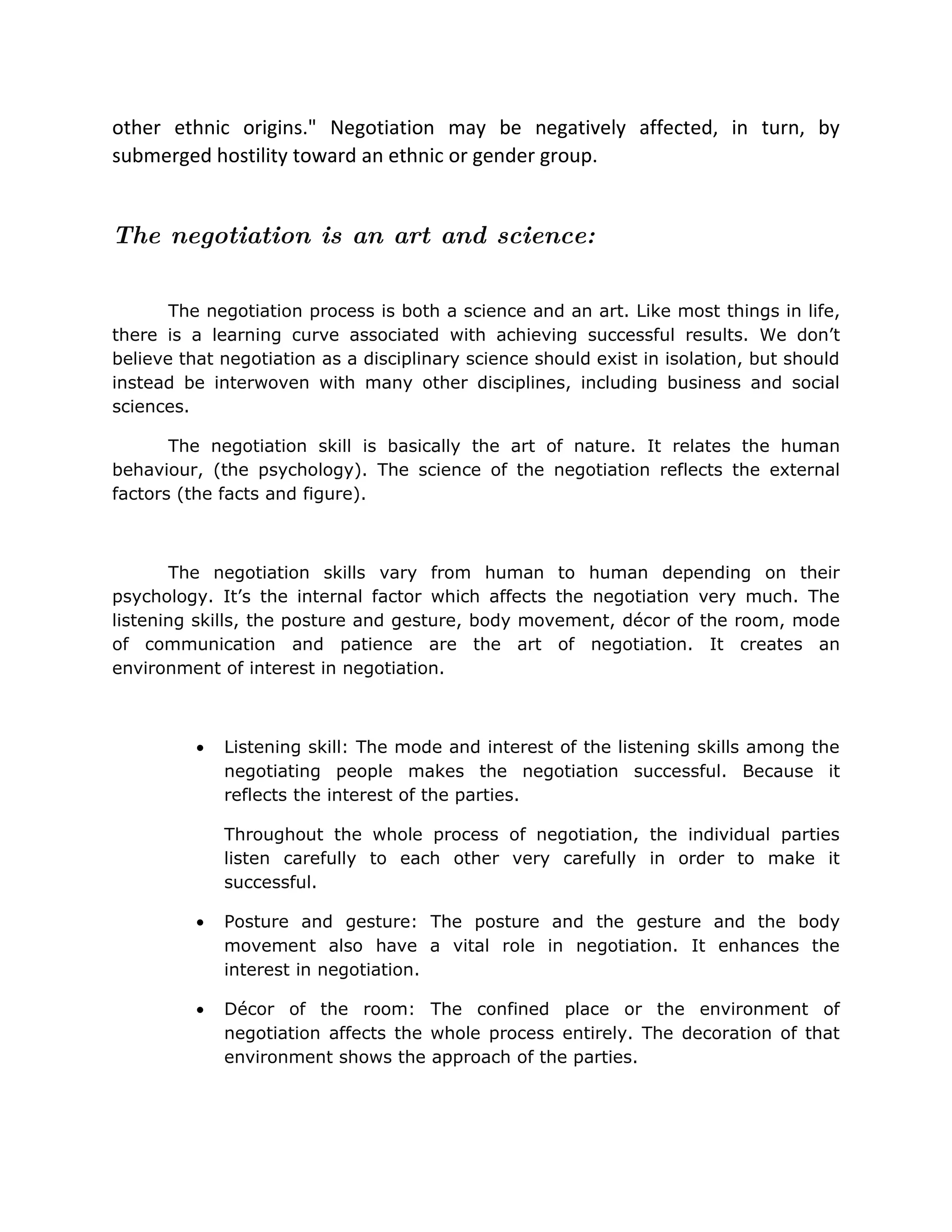 Negotiation in business communication(2) | DOC