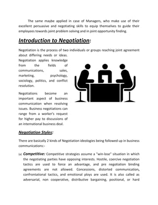 Negotiation in business communication(2) | DOC