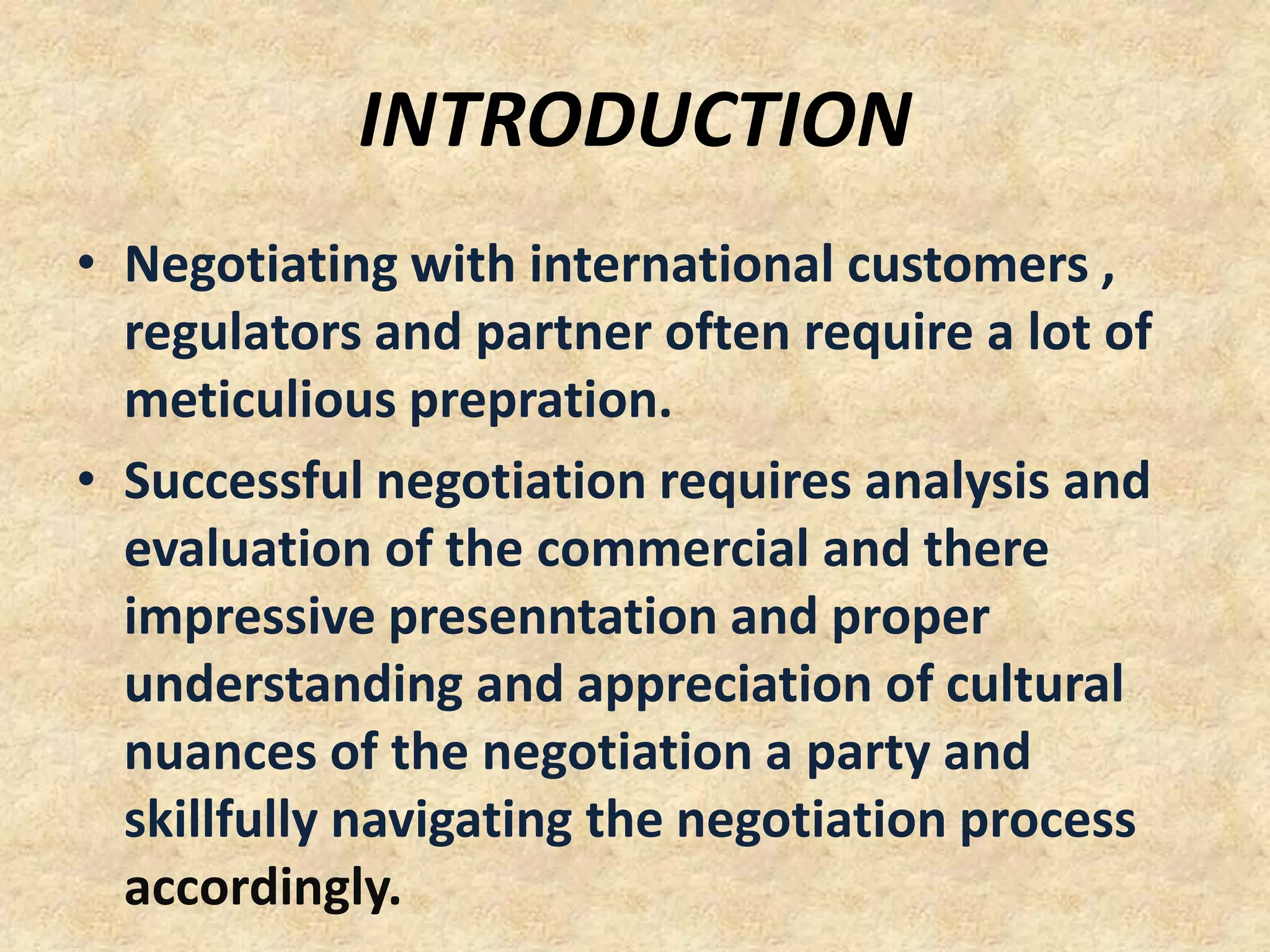 Negotiation in international business | PPTX