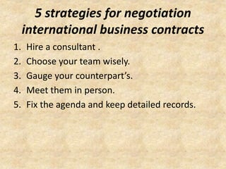 Negotiation in international business | PPTX