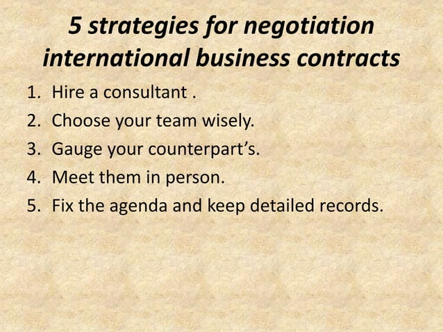 Negotiation in international business | PPTX | Business Administration | Business