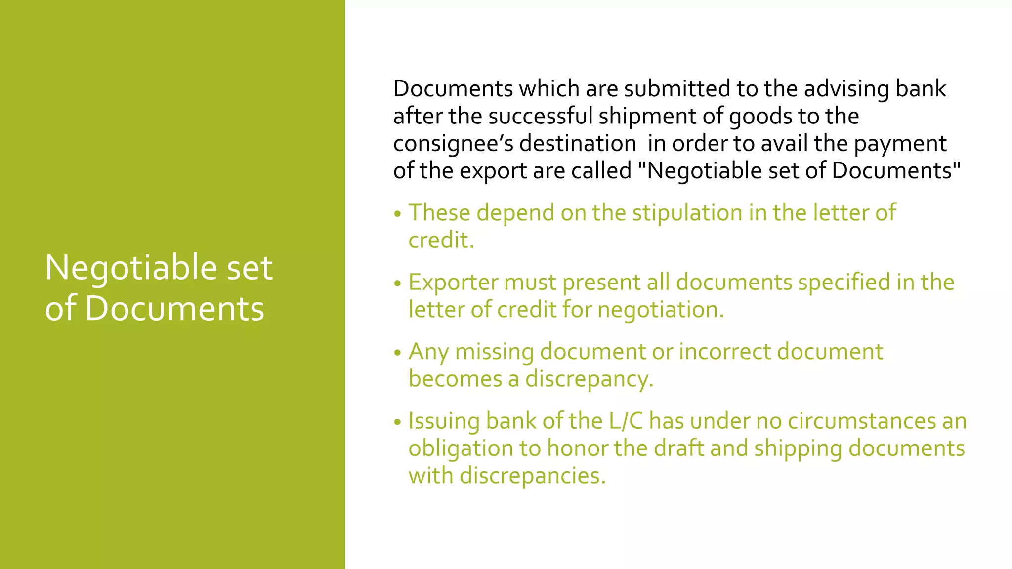 Negotiation of documents | PPTX