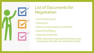 Negotiation of documents | PPTX