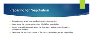 Negotiation tatatics for the work places | PPT