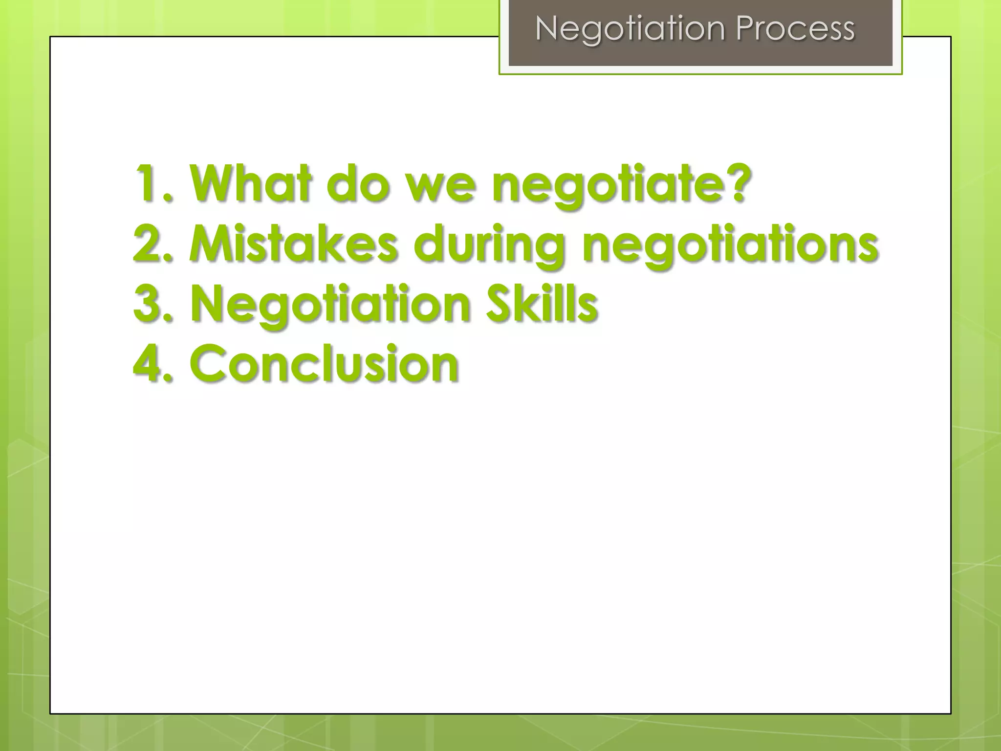 Negotiation Process | PPTX