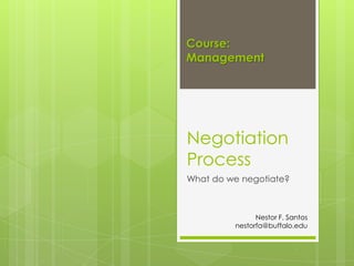 Negotiation Process | PPTX