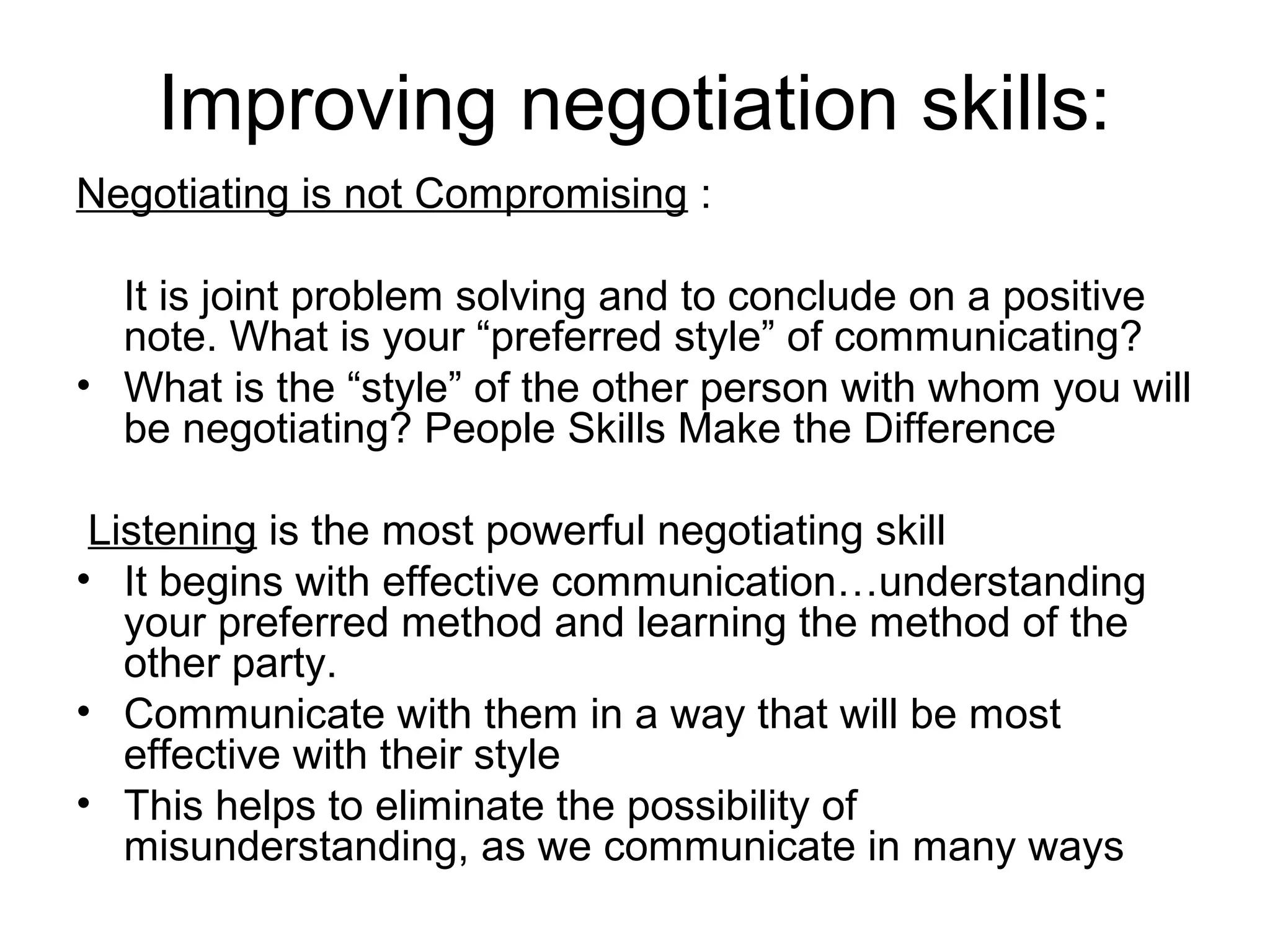 Negotiation skill ppt | PPT