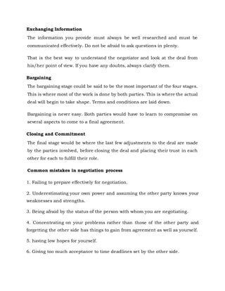 Negotiation skill | DOCX