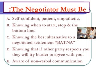 Negotiation skills 02nd june'10 | PPT
